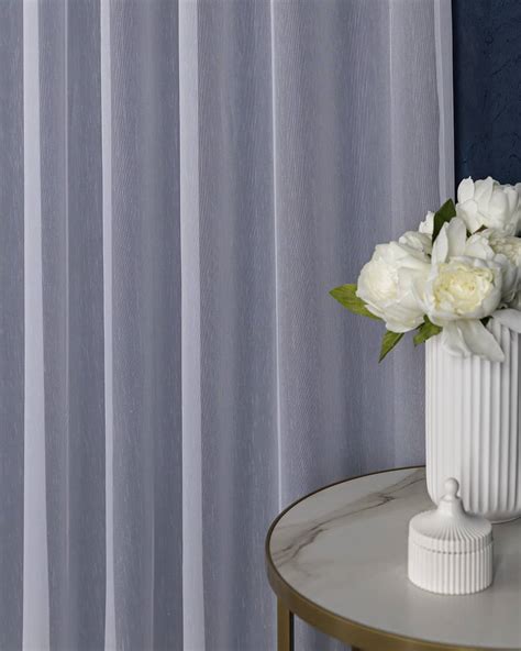 Тюль Бамбук Холодный белый