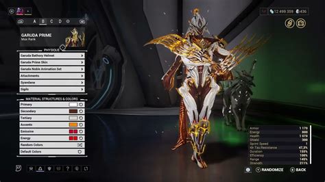 Warframe 4 Skins Garuda Prime Fashion Frame Youtube