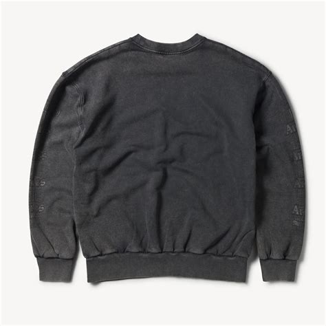 Aries Aged Ancient Column Crew Neck Sweatshirt Black Suar20033 Blk
