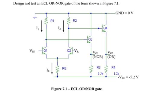 Design An Ecl Or Nor Gate With The Form Shown In