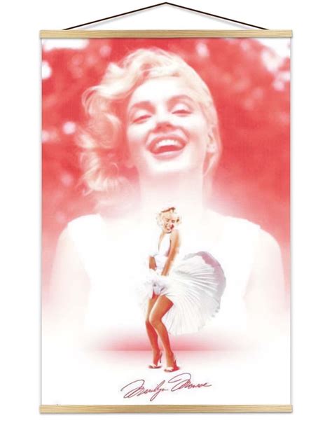 Marilyn Monroe Smiling Wearing White Dress Poster Officially