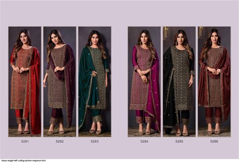 Heavy Rangoli With Coding Santoon Sequence Kurti