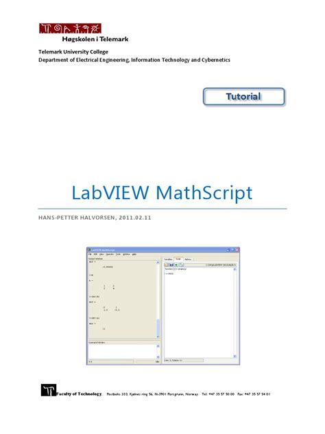 Labview Mathscript Pdf Matrix Mathematics Determinant