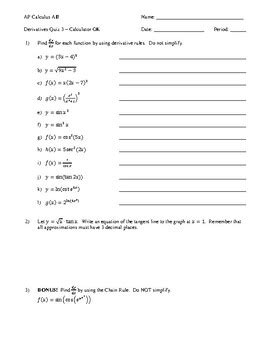 Derivatives Quiz 3 4 Versions With Keys TPT
