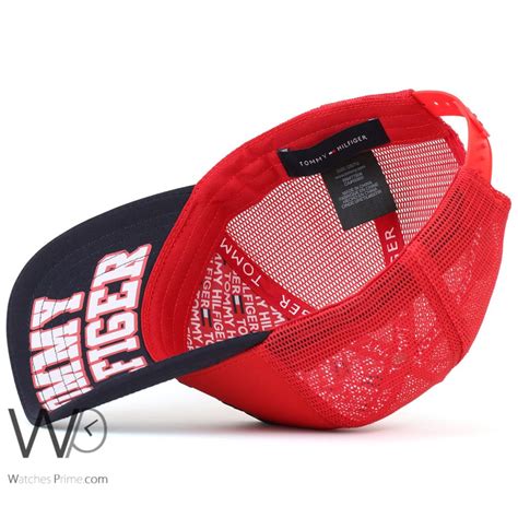 كاب ماركة تومي هيلفيغر Trucker احمر كحلي واتشز برايم