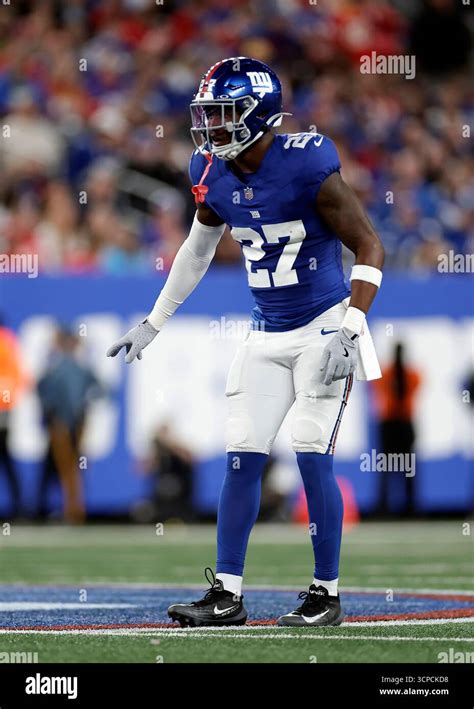 New York Giants Safety Tyler Nubin 27 Defends During An Nfl Football