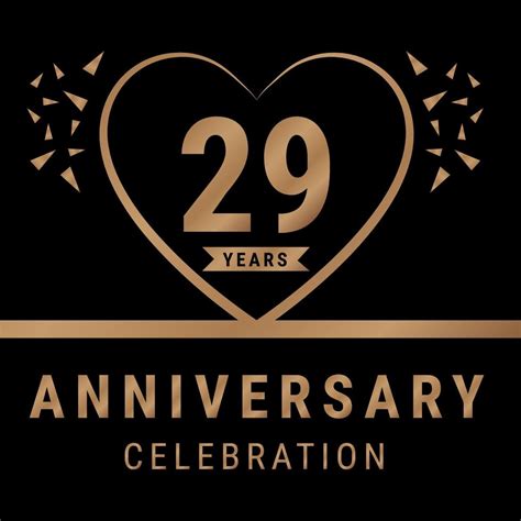 Logotipo De Celebración De Aniversario De 29 Años Logotipo De