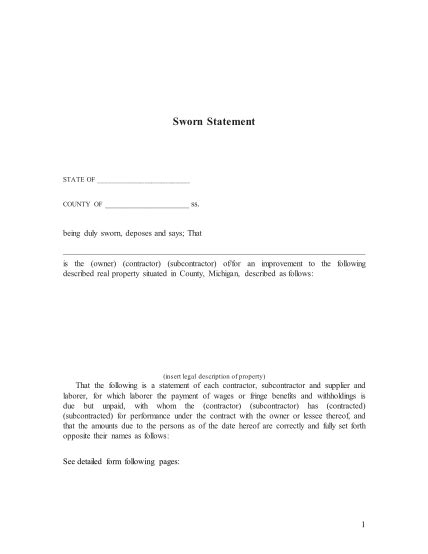 134 Sample Sworn Statement Page 6 Free To Edit Download Print CocoDoc