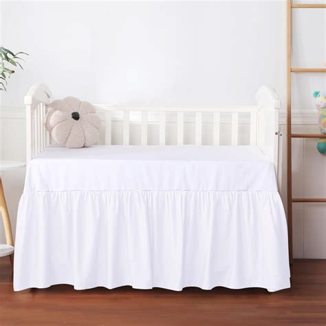 White Crib Skirt Soft Tulle Crib Skirt Elegant Sheer