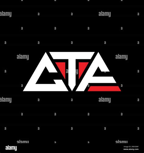 Ctf Triangle Letter Logo Design With Triangle Shape Ctf Triangle Logo