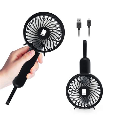 Buy Keplin Portable Hand Held Fan Black Cordless Rechargeable Mini Usb Fan 3 Speed