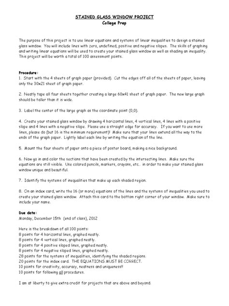 Stained Glass Window Project Pdf Theoretical Computer Science