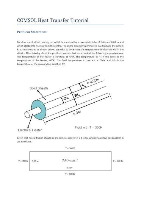 Docx Comsol Heat Transfer Tutorial Dokumentips