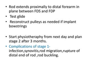 Flexor Tendon Repair Pptx