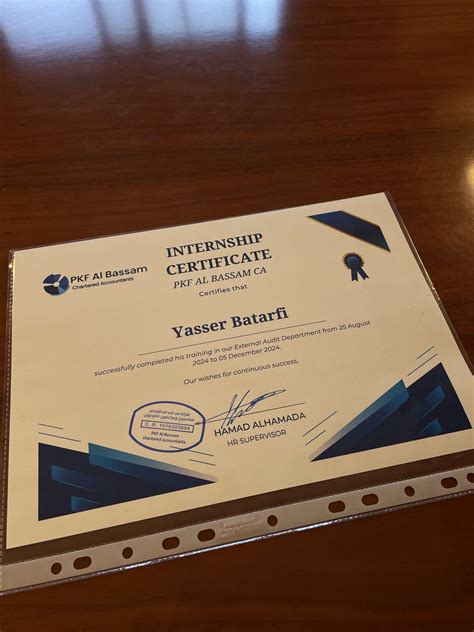 Yasser Batarfi On Linkedin Im Happy To Share That Ive Complete My Co Op Training At Pkf Al