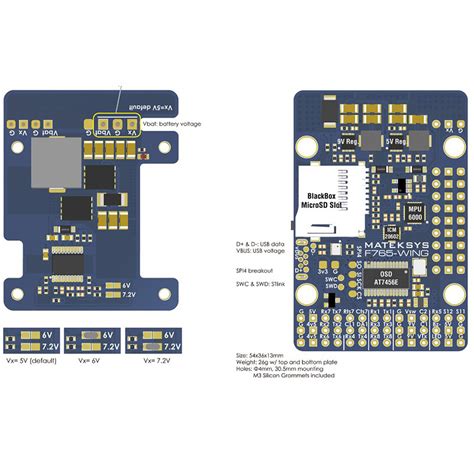matek new mateksys flight controller f765 wing f765 wing for rc fpv