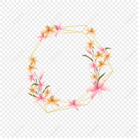 불규칙한 꽃 일러스트 백합 웨딩 테두리수집선물 Png 일러스트 무료 다운로드 Lovepik