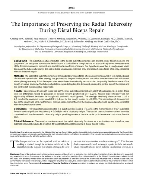 Pdf The Importance Of Preserving The Radial Tuberosity During Distal