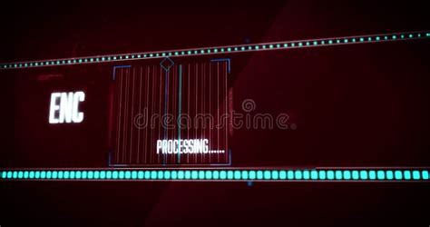 Animation Of Encrypted Data Transfer Processing Text Flashing Digital