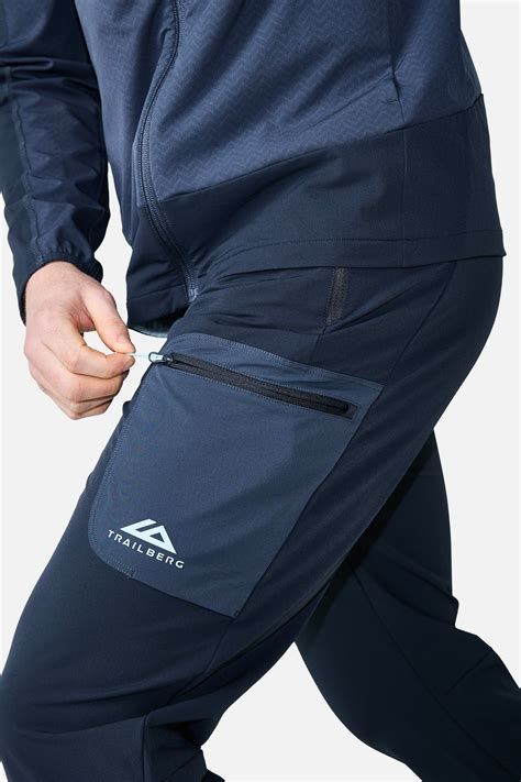 Trailberg Caldera Gridded Fleece Tracksuit Deep Ocean Authentic