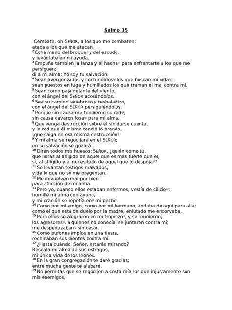 Salmo 35 Defensa Y Justicia Divina Pdf Libros Del Antiguo Testamento Himnos Cristianos
