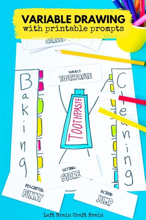 Variable Drawing With Printable Prompts Left Brain Craft Brain