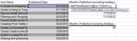 Using The Datedif Networkdays Month Year And Today Functions In