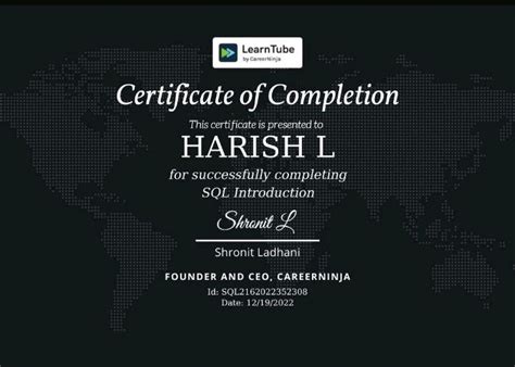 Harish L On Linkedin Sql Learntube Carrerninja