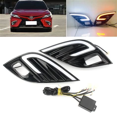 LED DRL DAYTIME Running Light Turn Signal Lamp For Toyota Camry SE XSE
