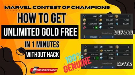 UNLIMITED GOLD FREE IN 1 MINUTES 100 GENUINE MCOC VER 44 0 1 MOD LINK Marvel Mcocmods