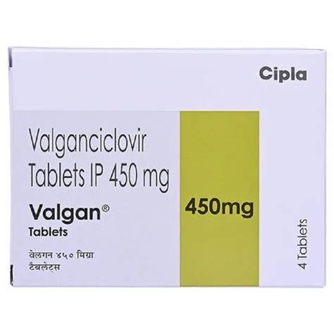 Valgan Valganciclovir 450 Mg Tablets At ₹ 210strip Valganciclovir