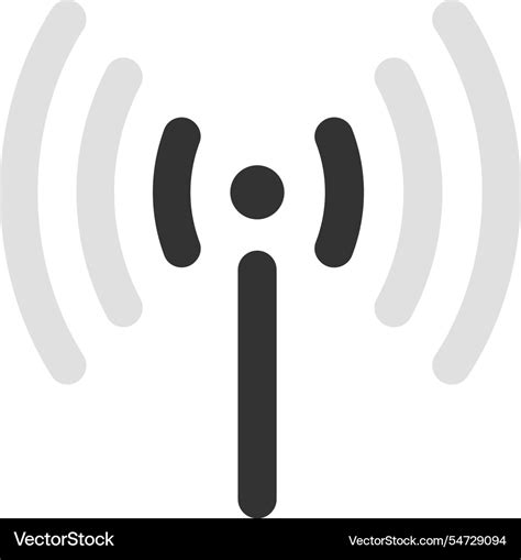 Stylized Antenna Emitting Radio Waves Royalty Free Vector