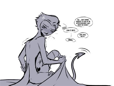 Rule 34 Anthro Avian Avian Demon Bed Bedding Bird Black Text Blanket Blitzo Helluva Boss