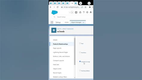 How To Create A Long Text Area Field In Salesforce Tech W3web Ytshorts Ytshorts
