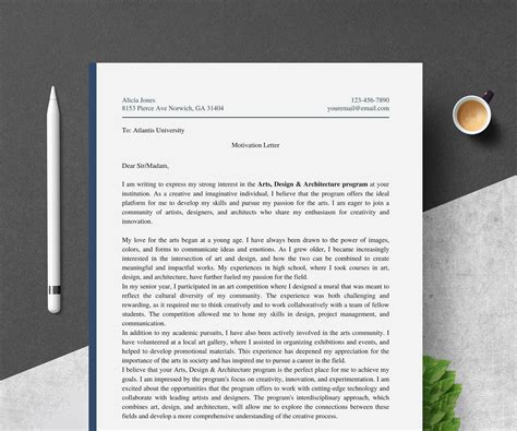 Motivation Letter Template Sample Letters And Writing Tips Etsy