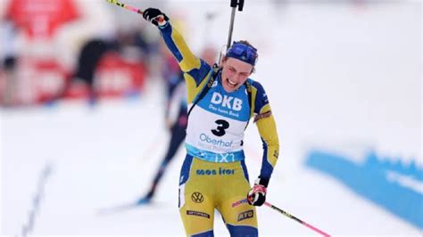 Hanna Oeberg Won The Womens 125km Mass Start At The Biathlon World