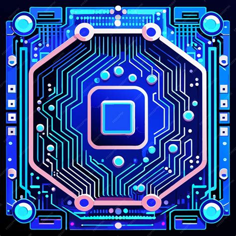 Premium Vector Blue Binary Circuit Board Digitalblue Background In