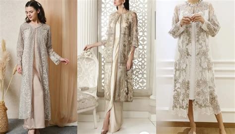 7 Inspirasi Ootd Outer Brokat Tampilan Auto Memikat