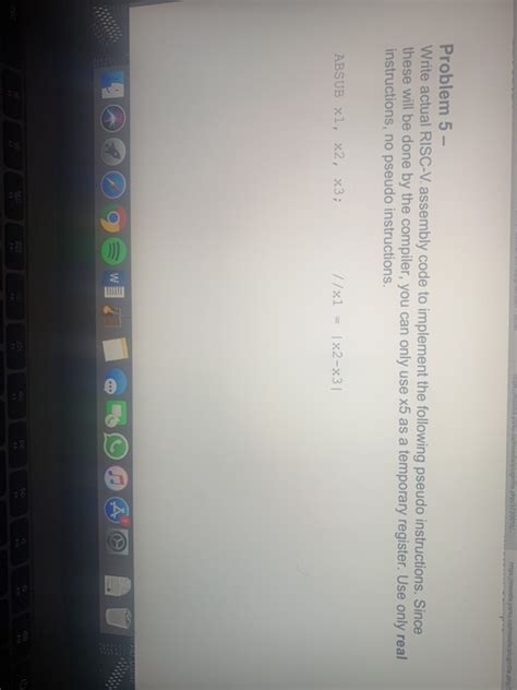 Solved Problem 5 Write Actual Risc Vassembly Code To