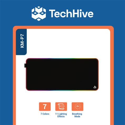 Aukey Km P7 Rgb Gaming Mouse Padwater Resistantlighting Effects