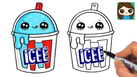 آموزش نقاشی به کودکان یک نوشیدنی منجمد