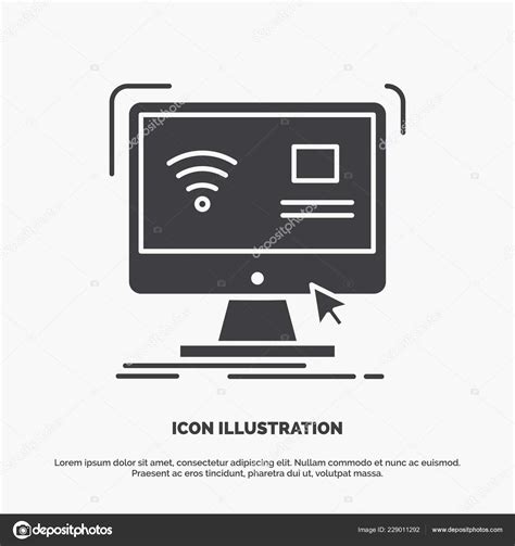 Control Computer Monitor Remote Smart Icon Glyph Vector Gray Symbol Stock Vector By ©flatart