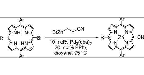 Palladium Catalyzed Cyanation Of Porphyrins Utilizing Cyanoethylzinc Bromide As An Efficient