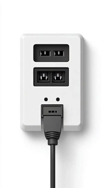 Ethernet Cable Plugged Into A Port On A Network Switch Bright White Lighting Premium Ai