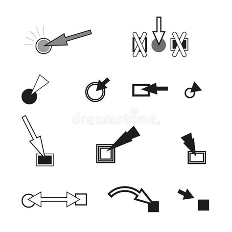 Computer Mouse Arrow Pointer Mouse Cursor Vector Illustration Stock