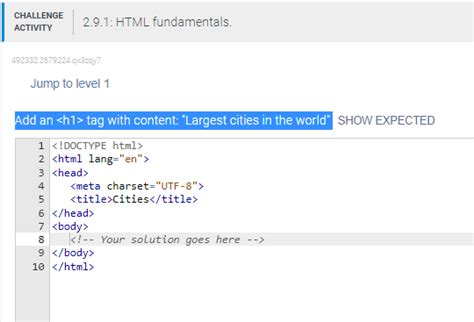 Solved CHALLENGE ACTIVITY HTML Fundamentals Chegg