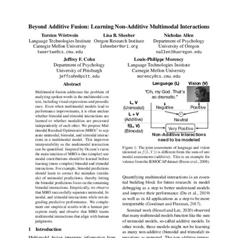 Beyond Additive Fusion Learning Non Additive Multimodal Interactions Acl Anthology