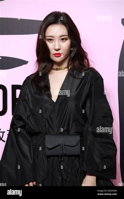 South Korean Singer Lee Sun Mi Also Known As Sunmi Poses On The Red