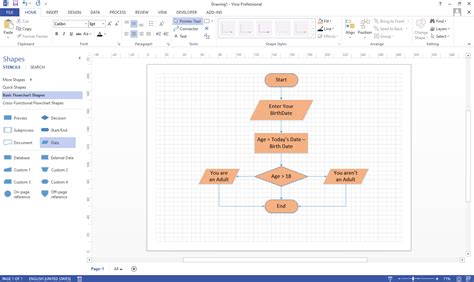 How To Make Simple Flowchart In Microsoft Visio MyMSV