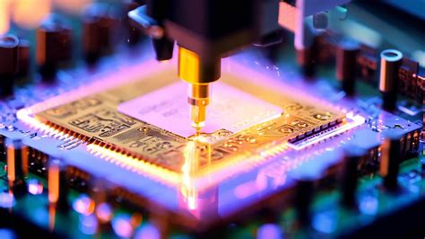 Microchip Produção Impressão Processador Cpu Componente Ai Memória
